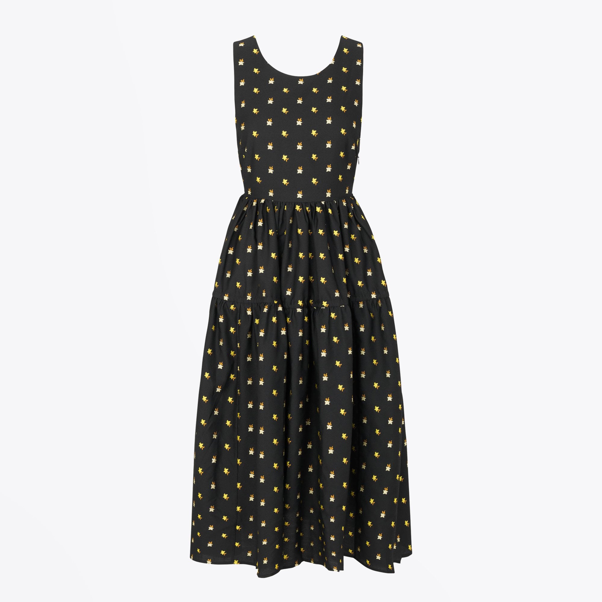 Stine Goya - - Tulula Floral Midi Dress - Black/Ochre – MR & MRS STITCH.COM