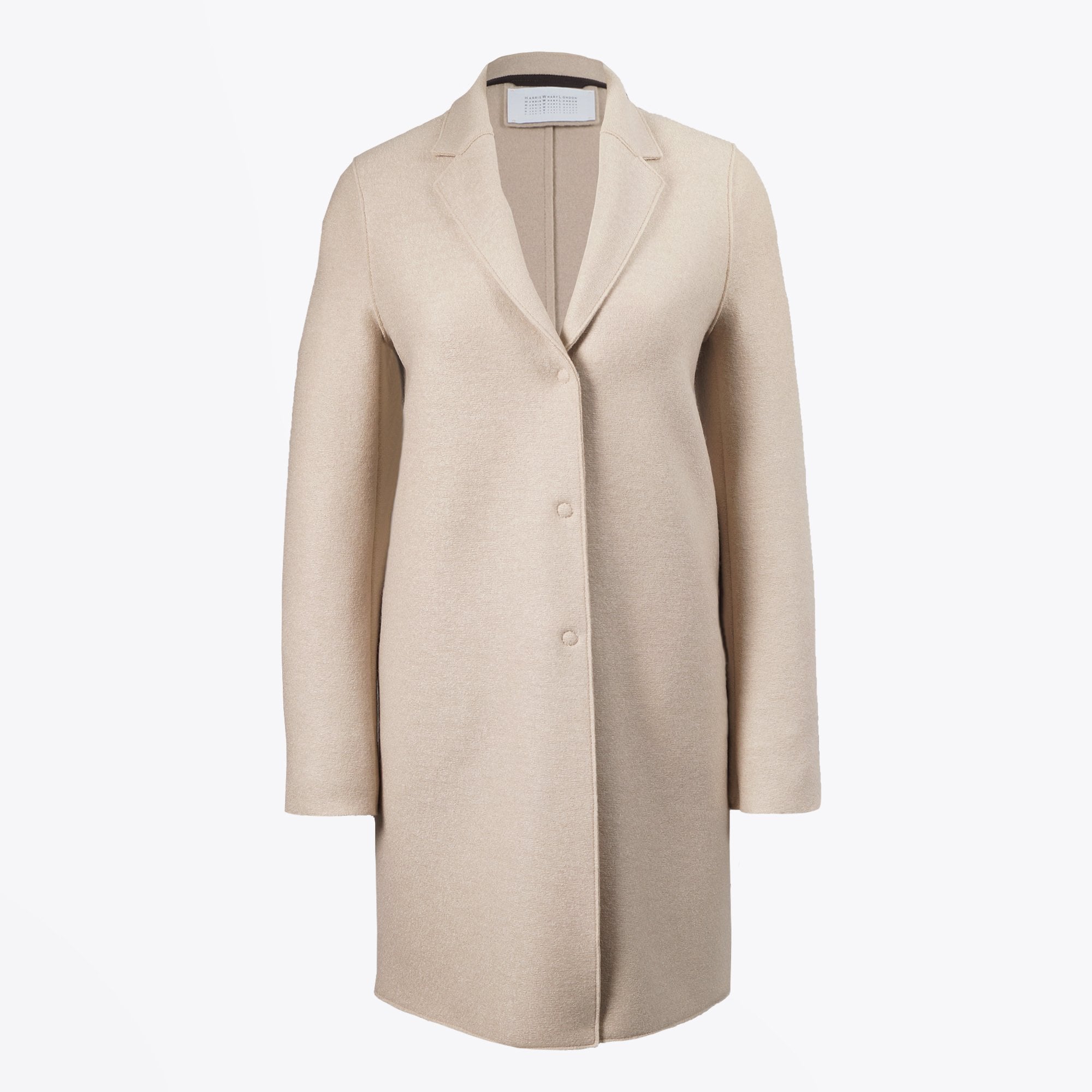 Harris Wharf - - Pressed Wool Cocoon Coat - Almond – MR & MRS STITCH.COM
