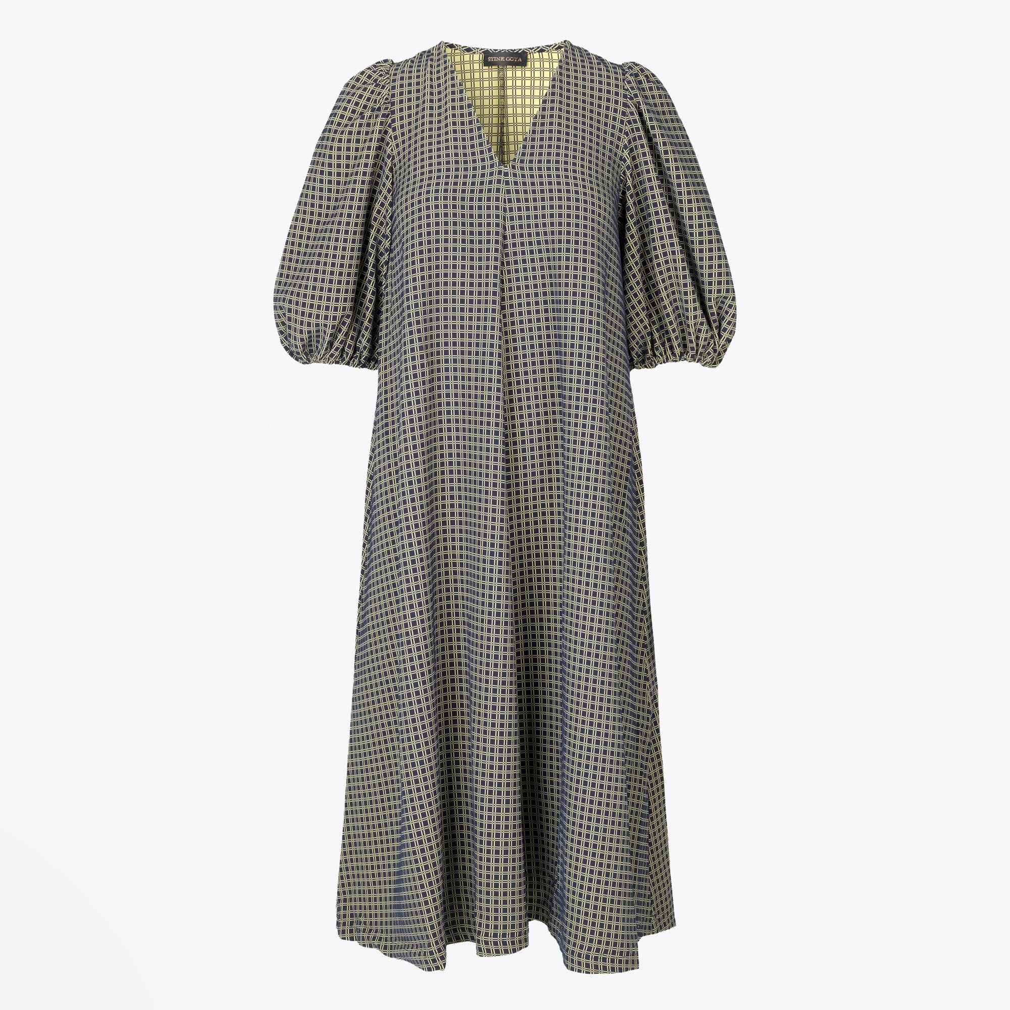 Stine Goya - - Mavelin Grid Print Dress - Green – MR & MRS STITCH.COM