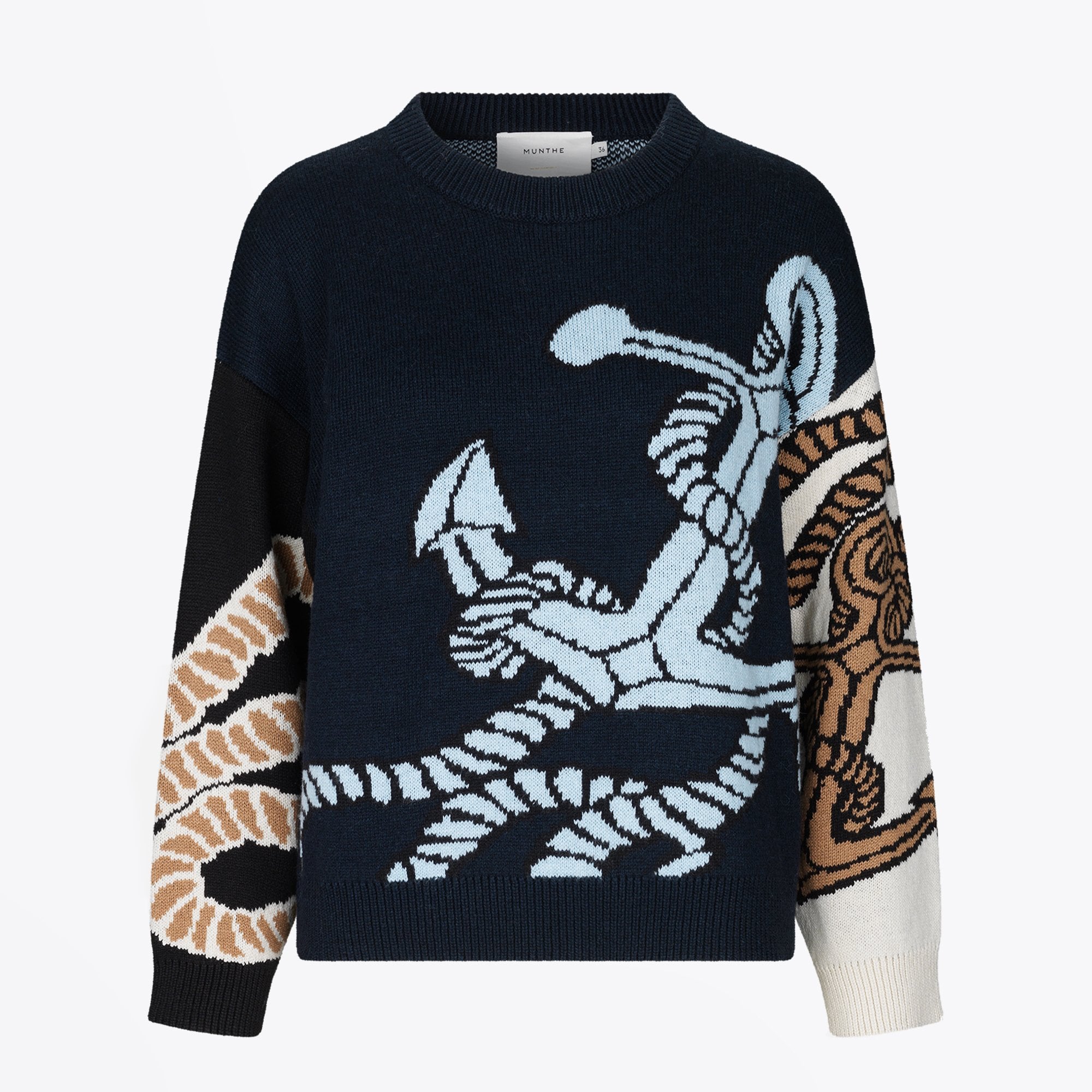 Munthe - - Talbert - Nautical Knitted Sweater - Navy – MR & MRS STITCH.COM