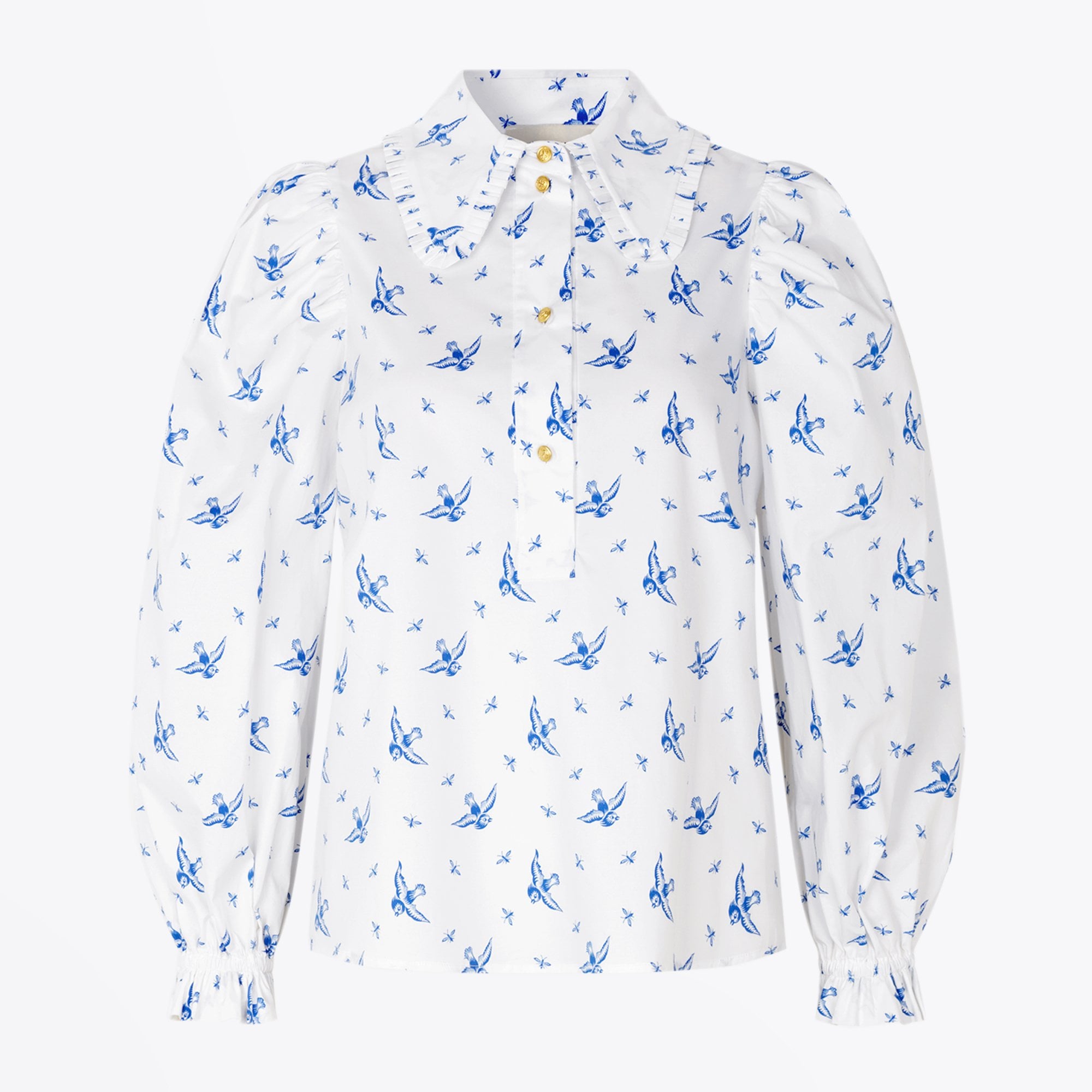 Munthe - - Tosca - Bird Print Shirt - White – MR & MRS STITCH.COM