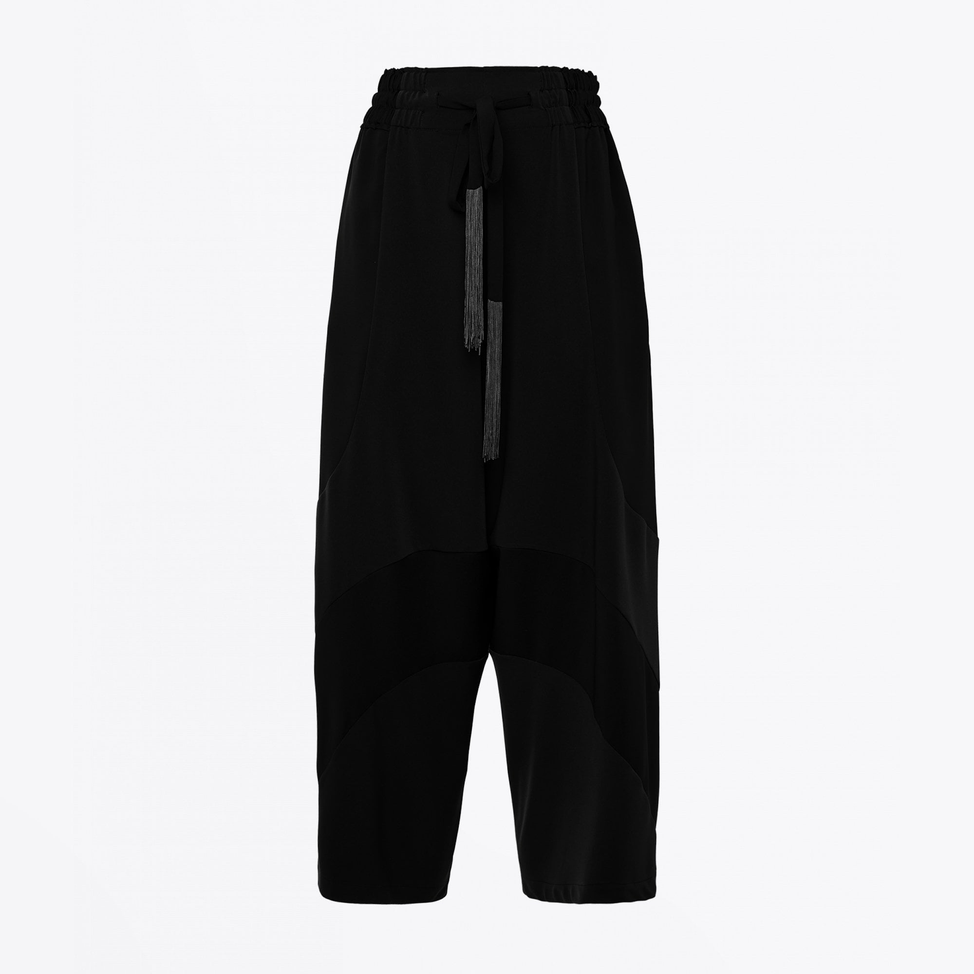 HIGH - - Diverge - Tech satin pants with tassel tie belt - Black – MR ...