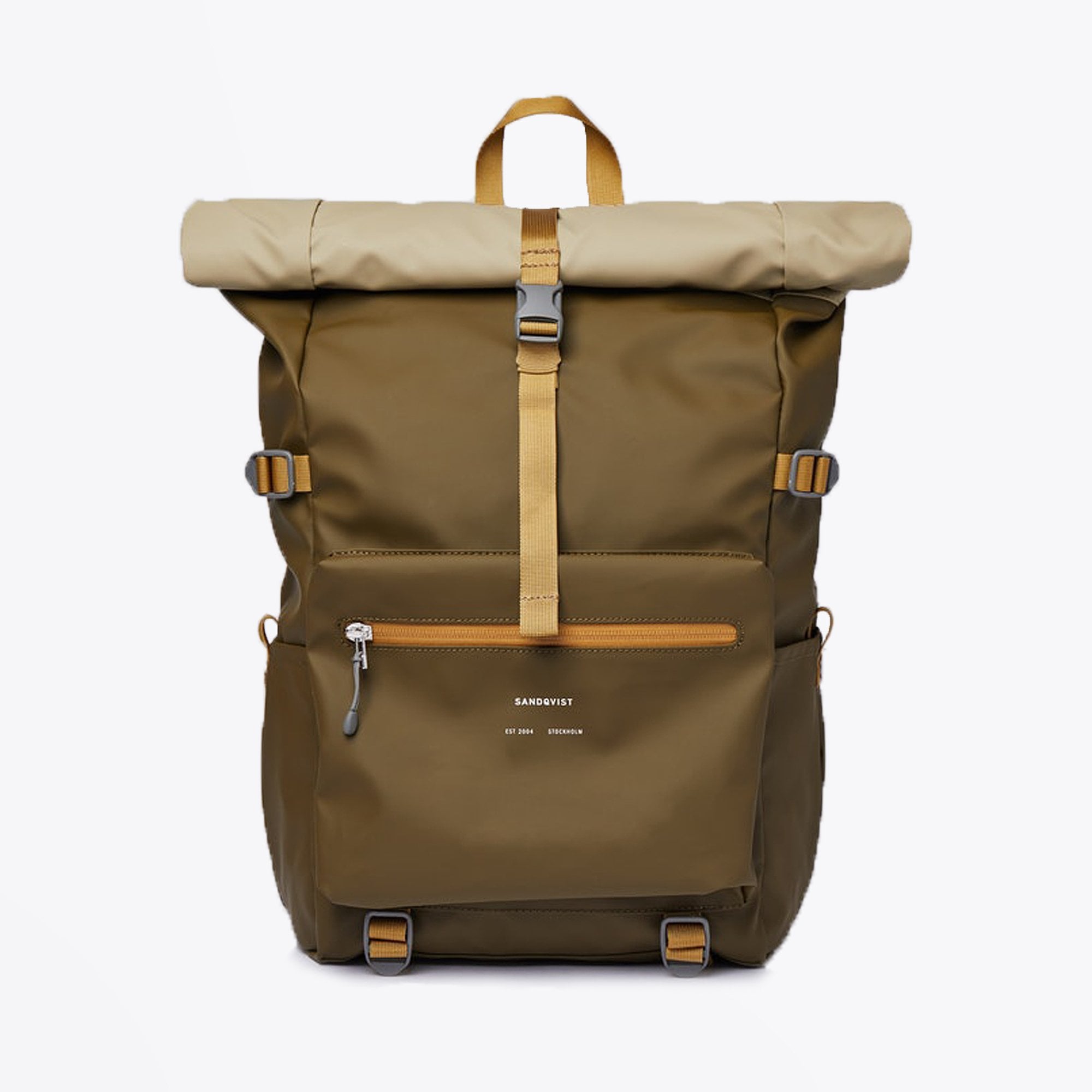 Sandqvist - - Ruben - Rolltop Backpack - Green/Olive – MR & MRS STITCH.COM