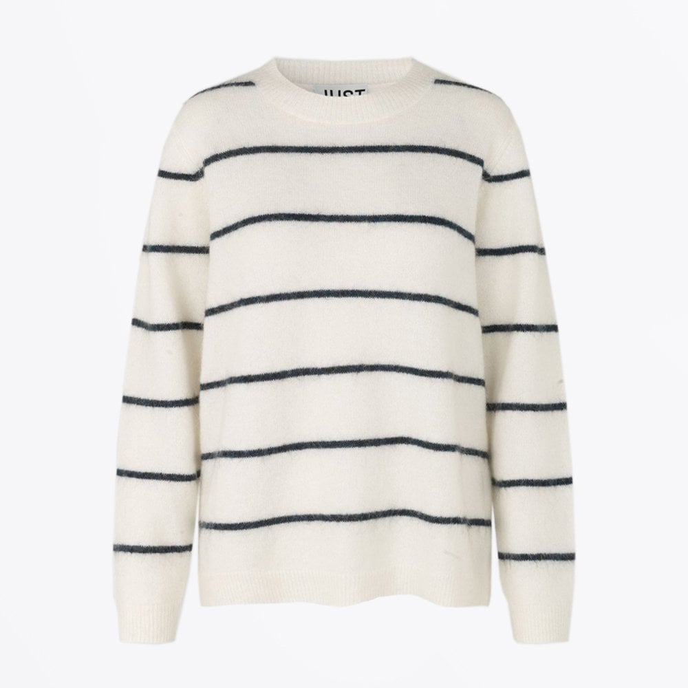 JUST Female - - Stripe Knit Pullover - Off-White – MR & MRS STITCH.COM