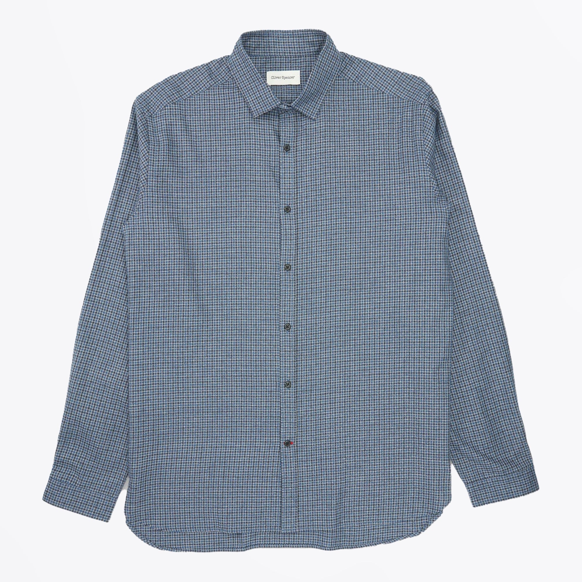 Oliver Spencer - - Clerkenwell Tab Shirt - Colbeck Blue – MR & MRS ...