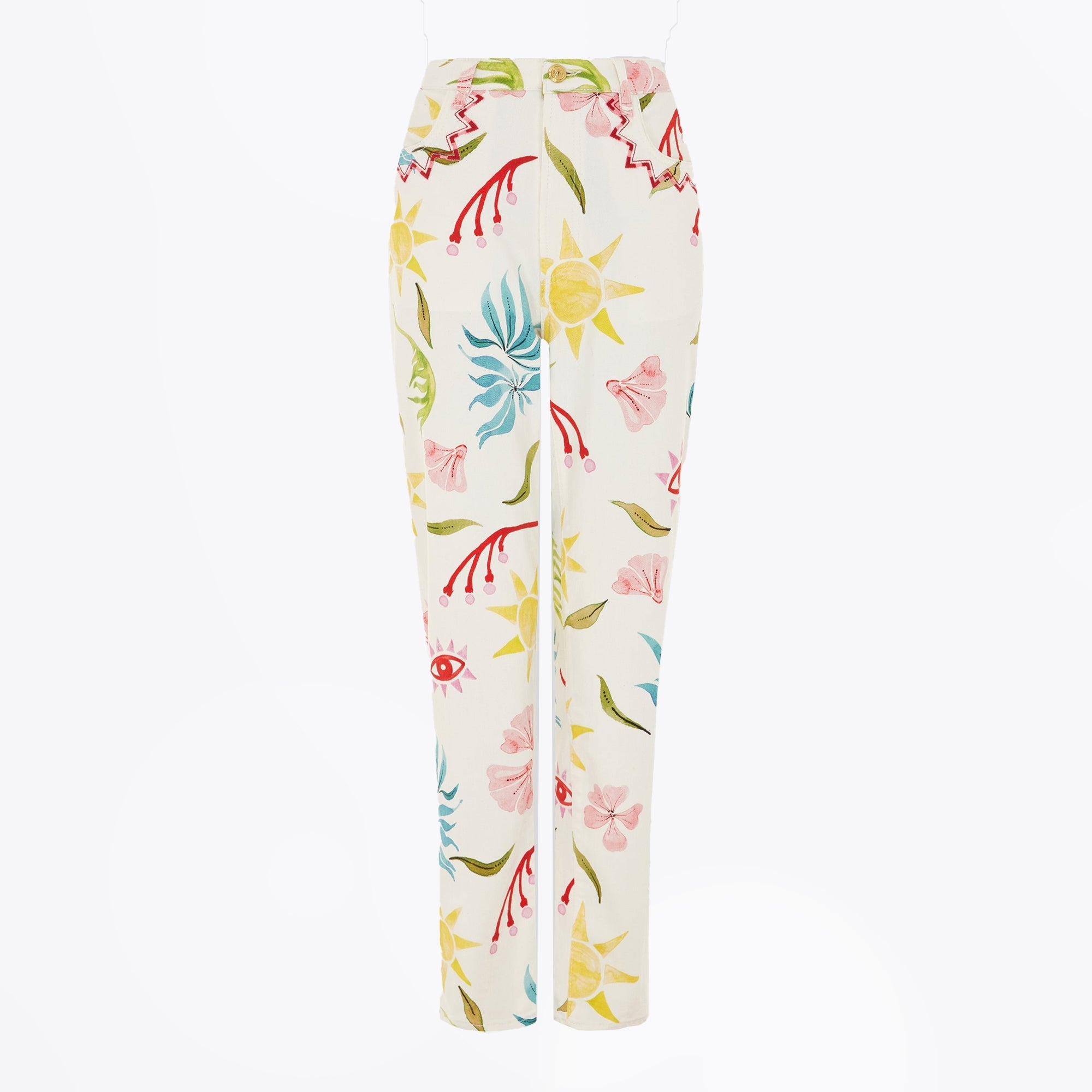Hayley Menzies - - Tapered Leg Jean - Sun Wink Flower – MR & MRS STITCH.COM