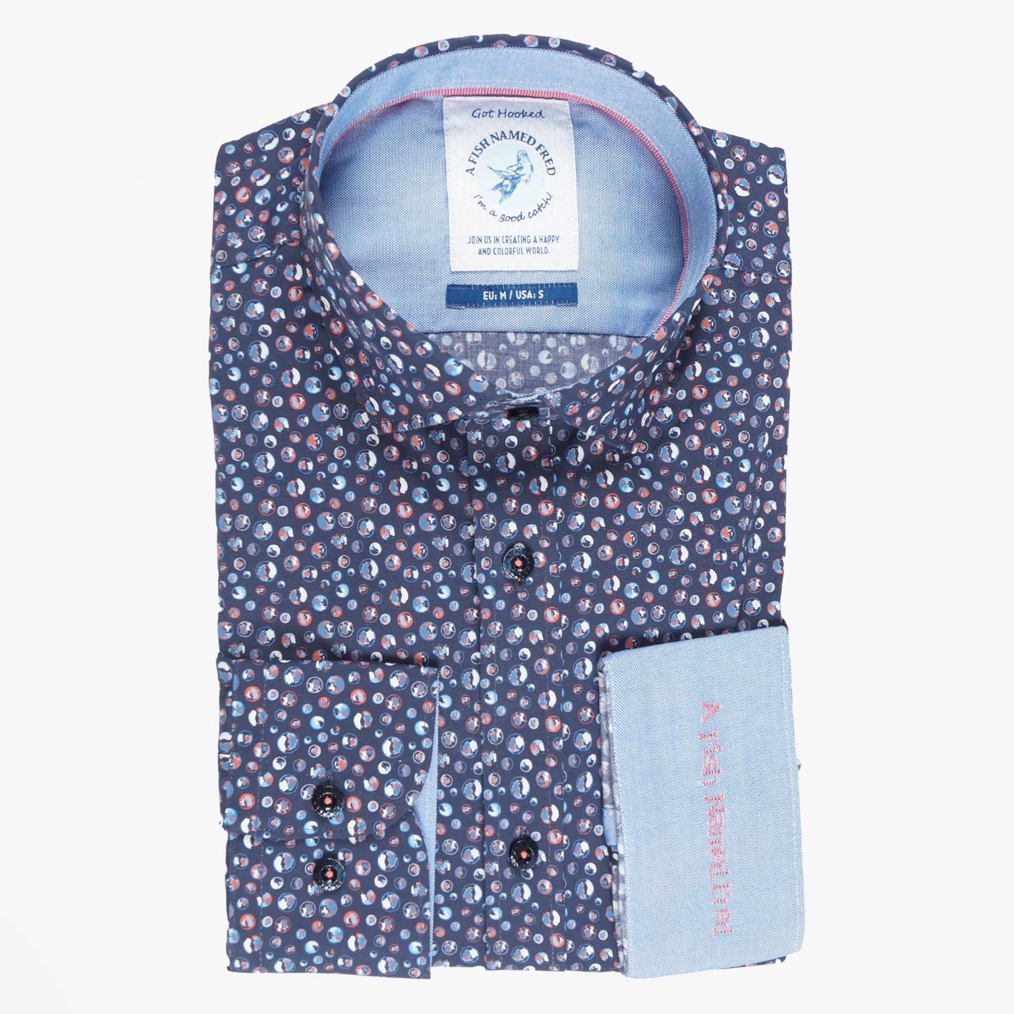 A Fish Named Fred - - Bubble Structure - Navy – MR & MRS STITCH.COM
