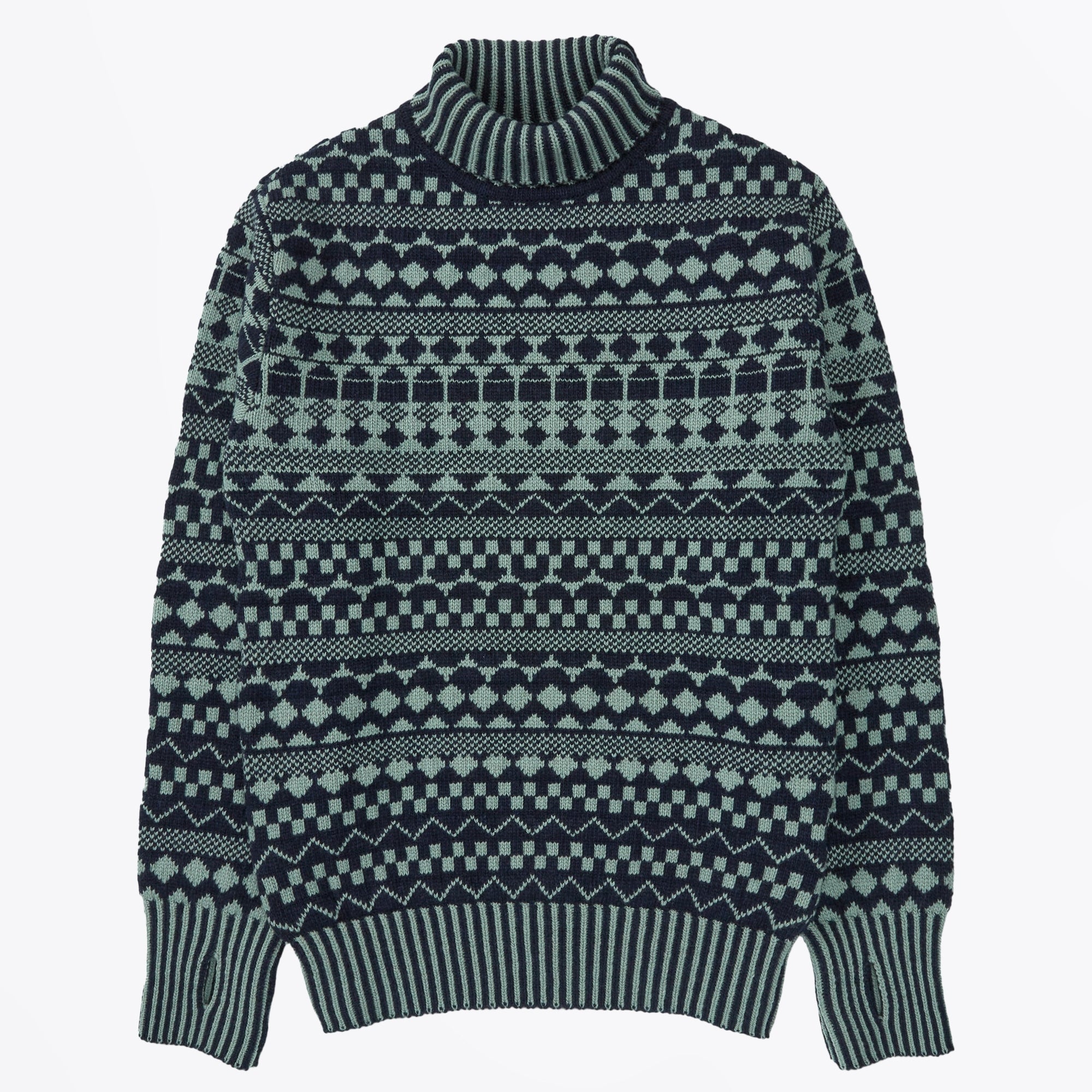 Oliver Spencer - Talbot Roll Neck Jumper Fitzroy - Navy/Sea – MR & MRS ...