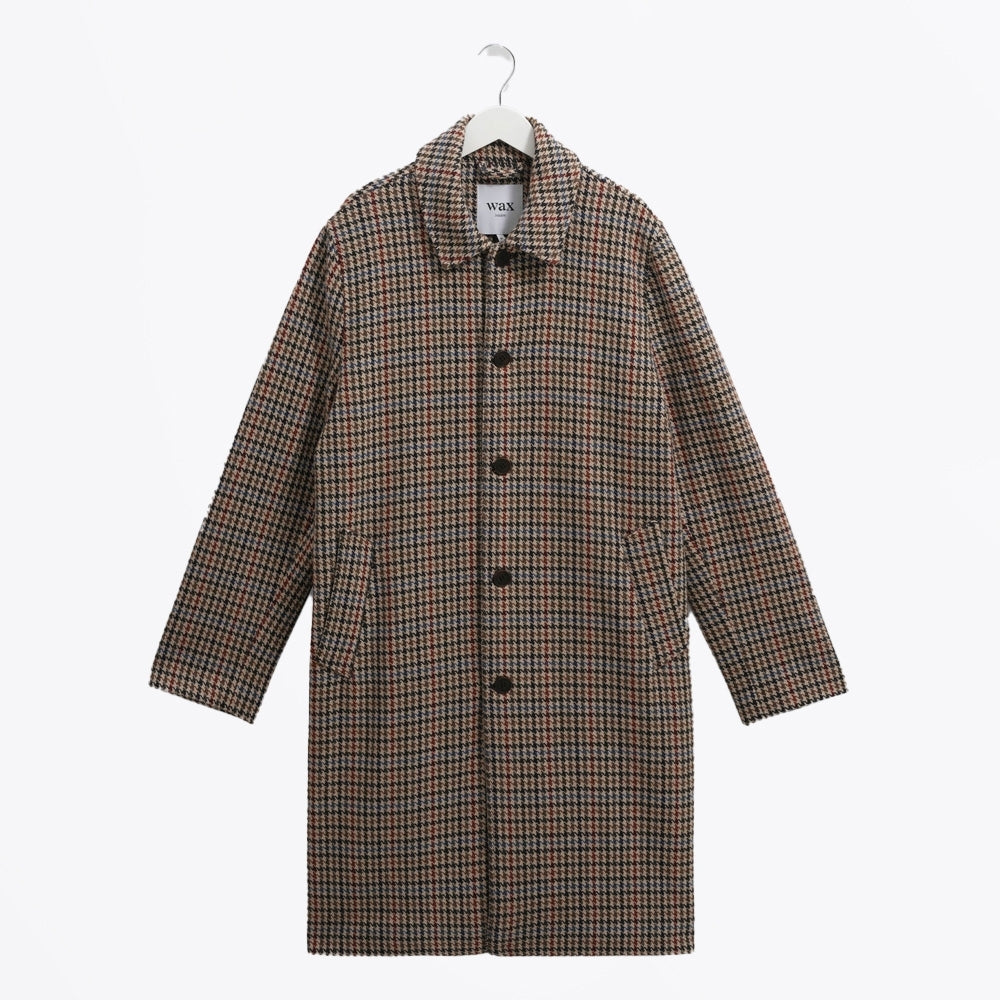 Wax London - - Stan Houndstooth Check Coat - Natural – MR & MRS STITCH.COM