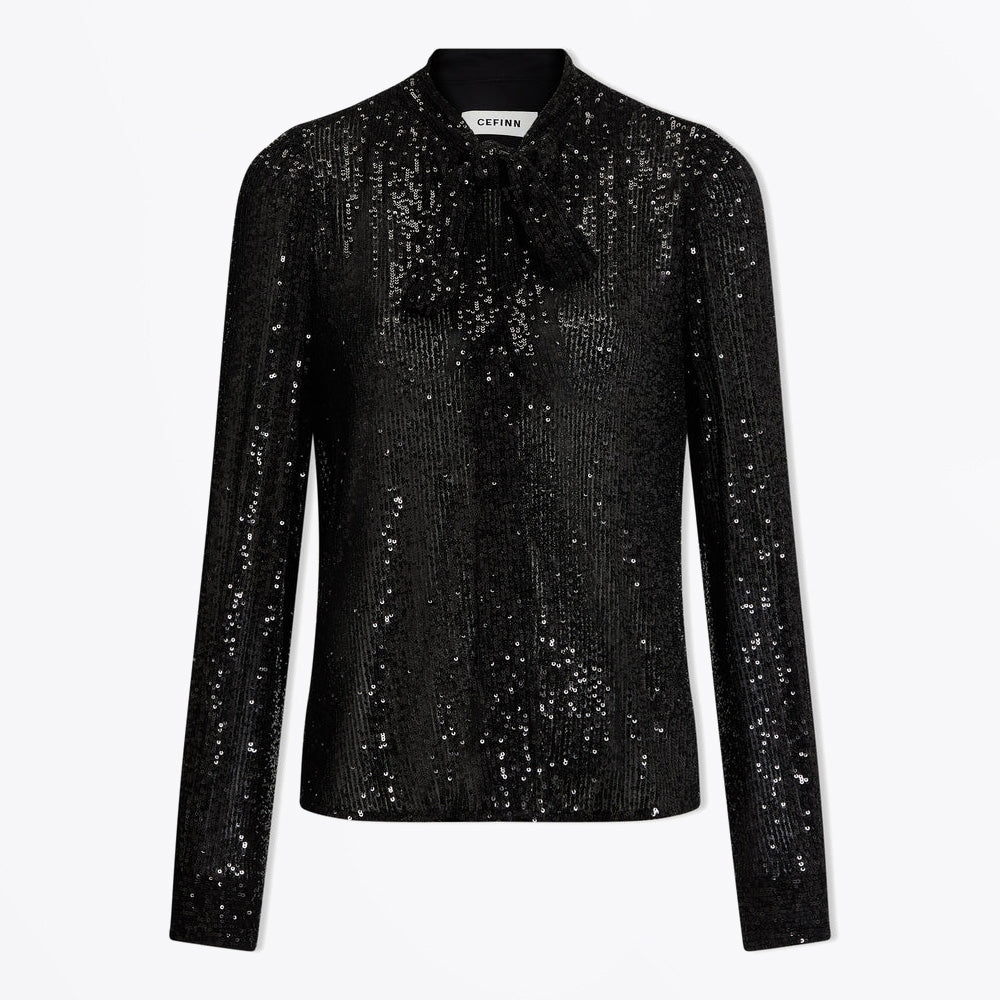 Cefinn - - Elara Sequined Blouse - Black – MR & MRS STITCH.COM