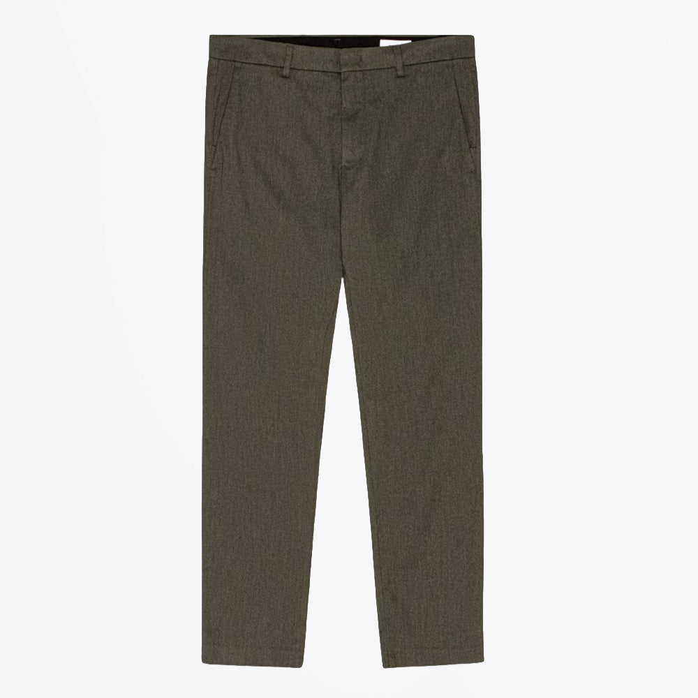 NN07 - - Theo Melange Tailored Slim Fit Chino - Dark Army – MR & MRS ...
