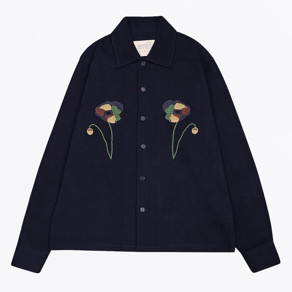 Kardo - Martin Embroidered Overshirt - Navy – MR & MRS STITCH.COM