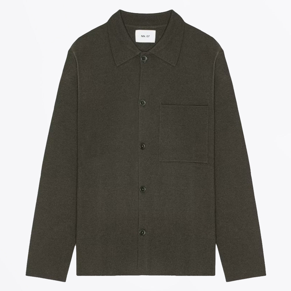 NN07 - - Jonas Button Up Overshirt - Dark Army – MR & MRS STITCH.COM